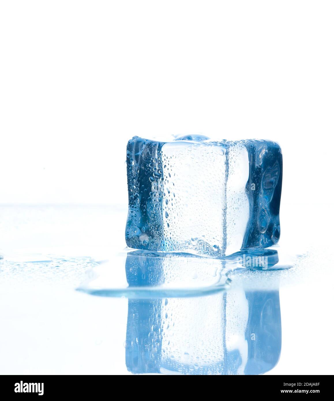 ice cubes on a white background Stock Photo - Alamy