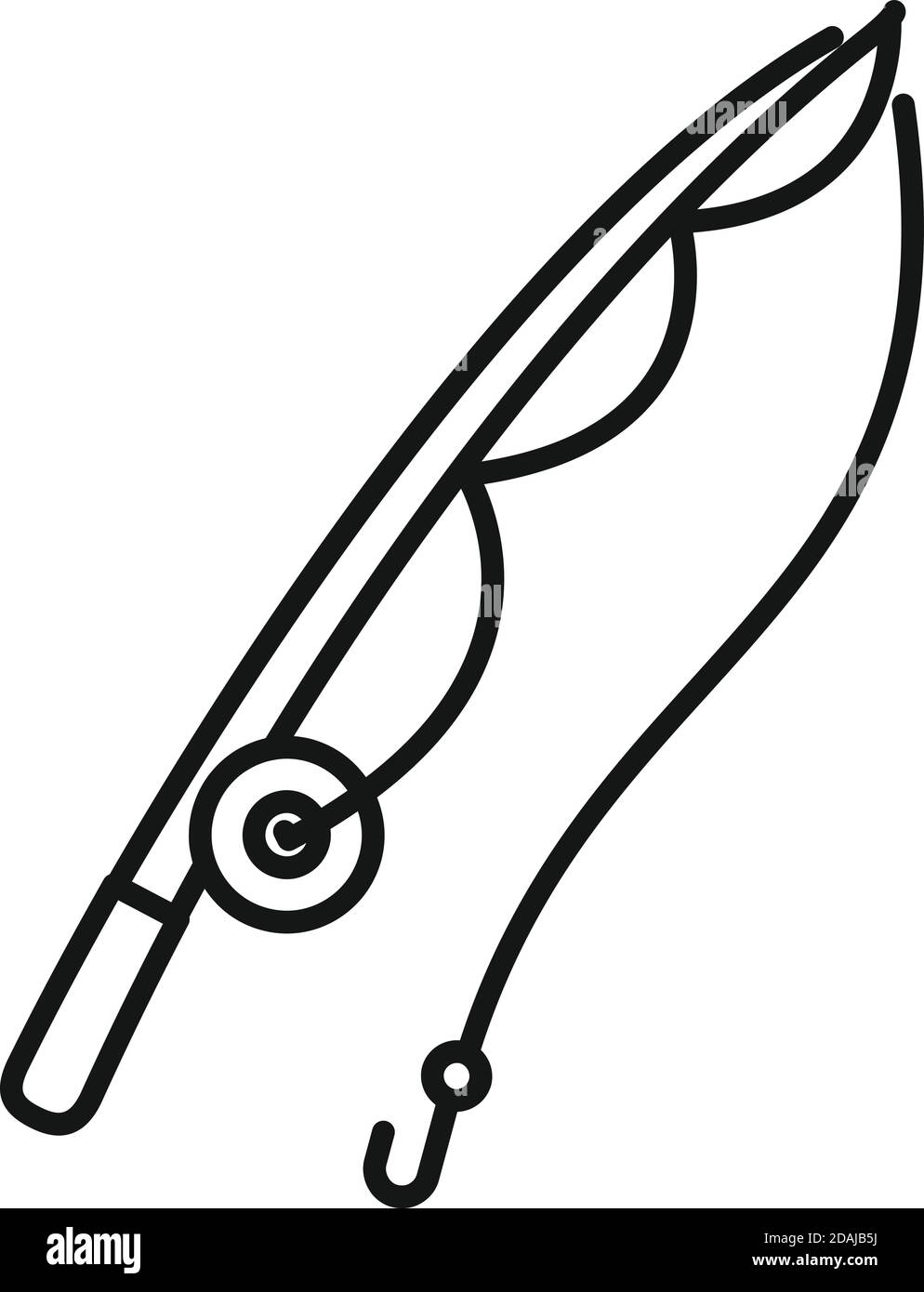 Fishing rod camping icon, outline style Stock Vector Image & Art - Alamy