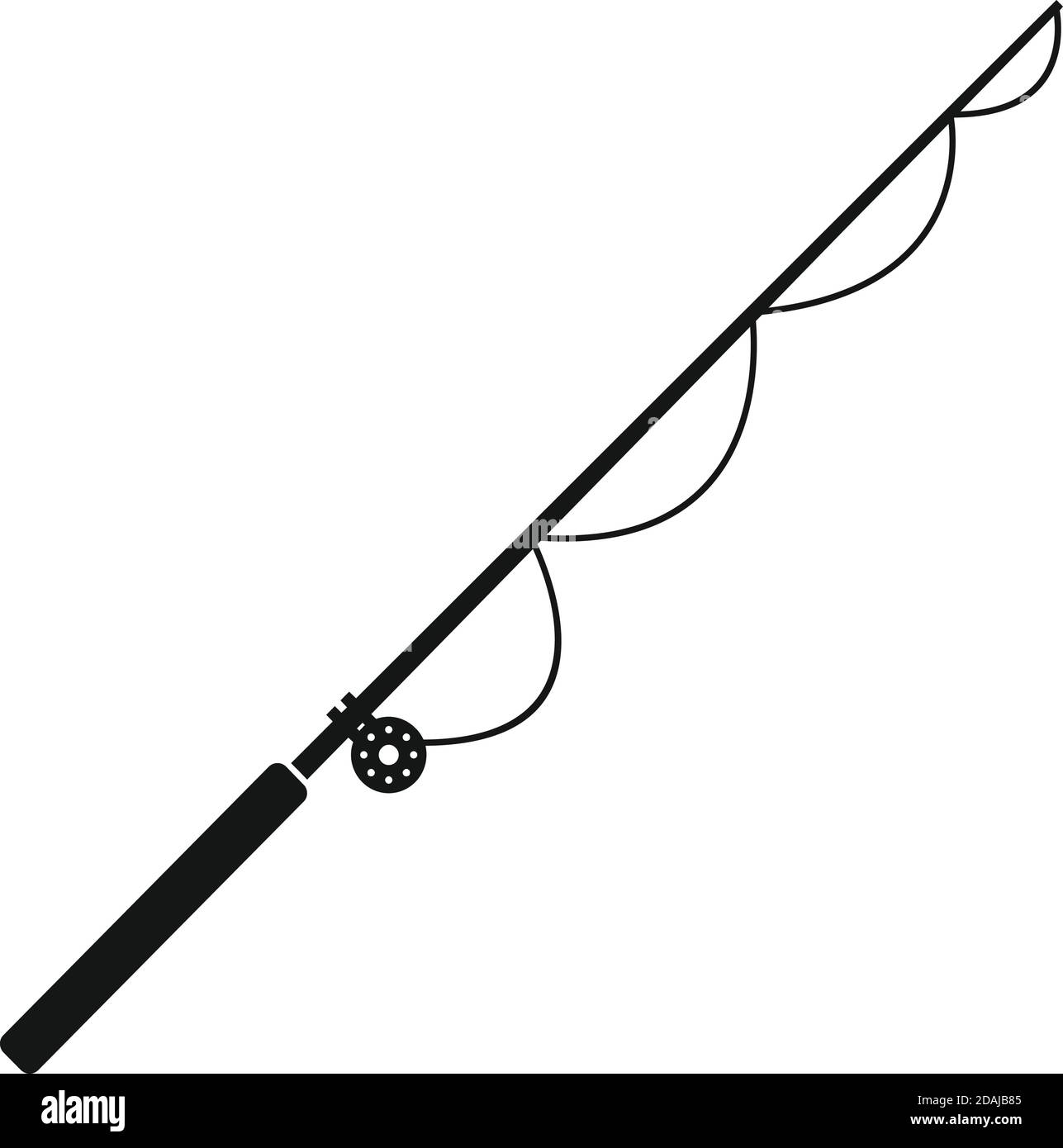 Fishing rod leisure icon, simple style Stock Vector Image & Art - Alamy