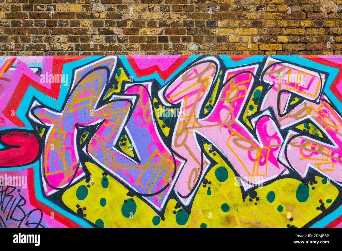 Anonymous Colorful Graffiti on Wall in Gunners Park,Shoeburyness, with ...