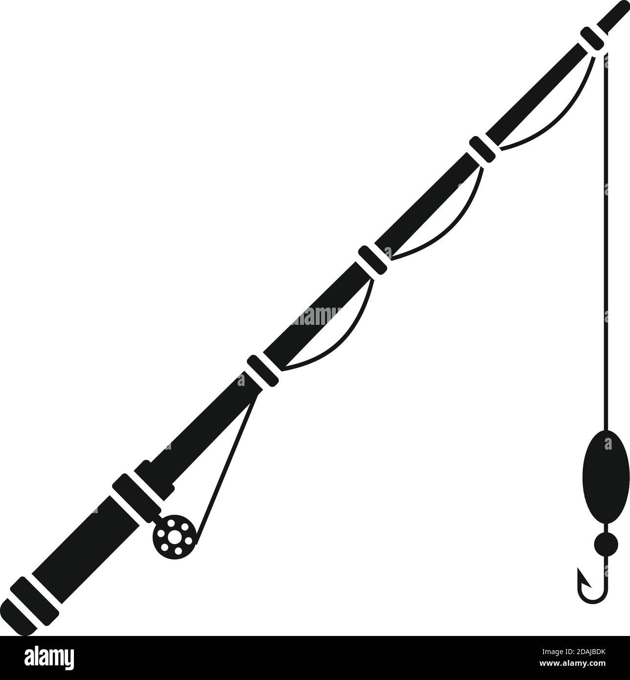 Fishing rod icon, simple style Stock Vector Image & Art - Alamy
