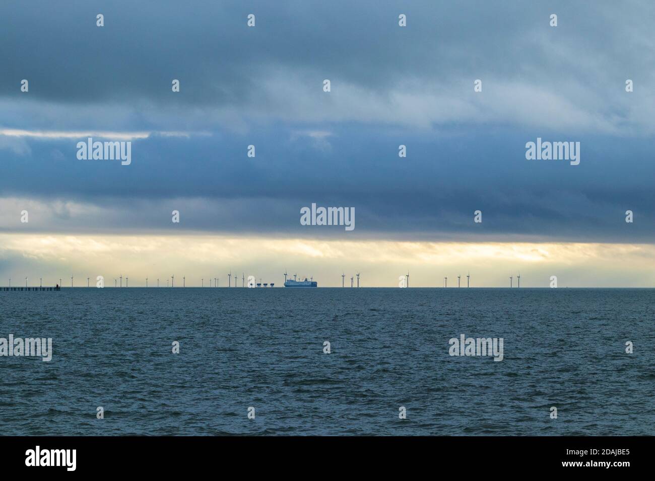 Vehicle Ferry 'Pauline' at Very Mouth of Thames Estuary Passing Through ...