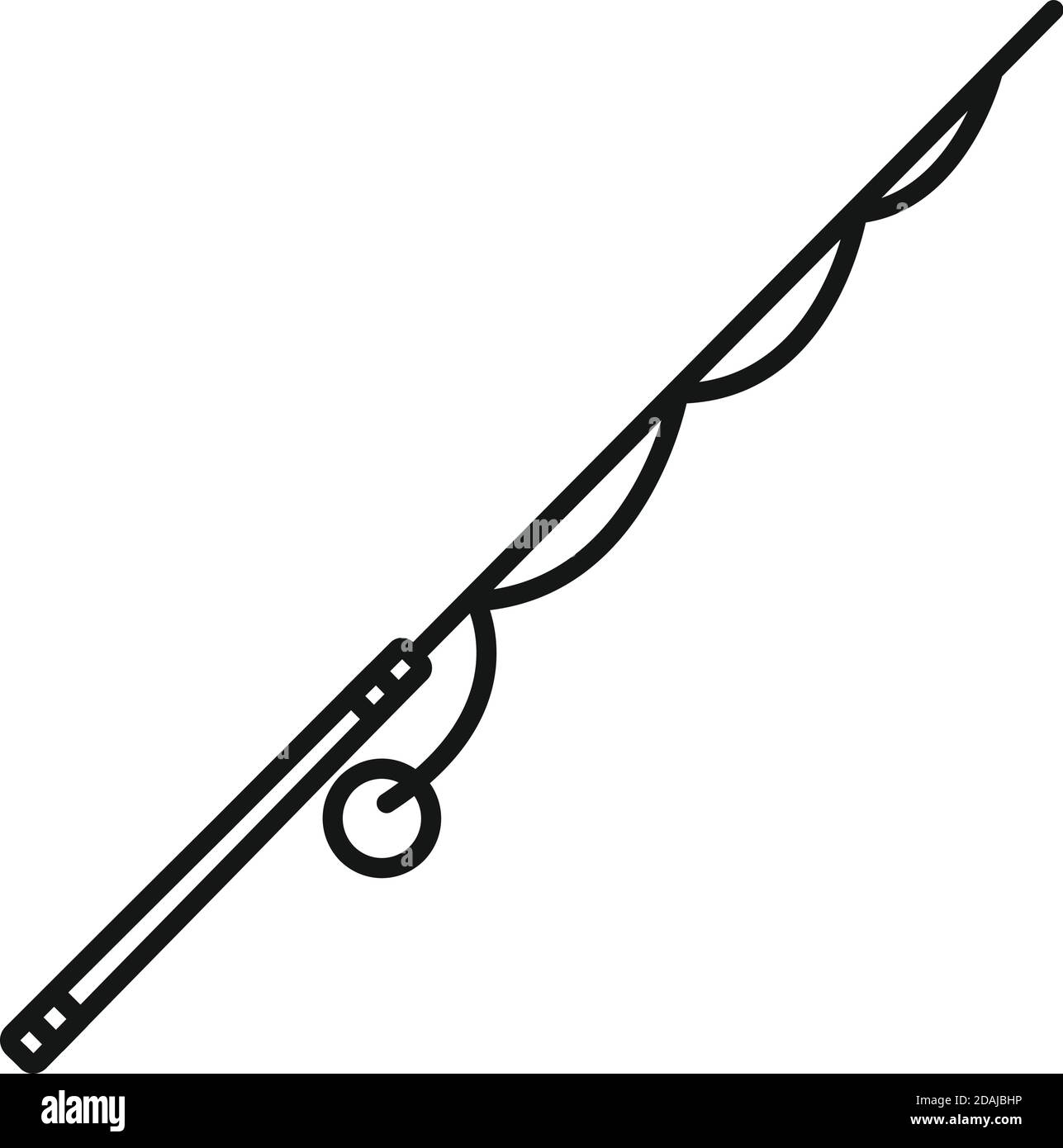 Fishing rod reel icon, outline style Stock Vector Image & Art - Alamy