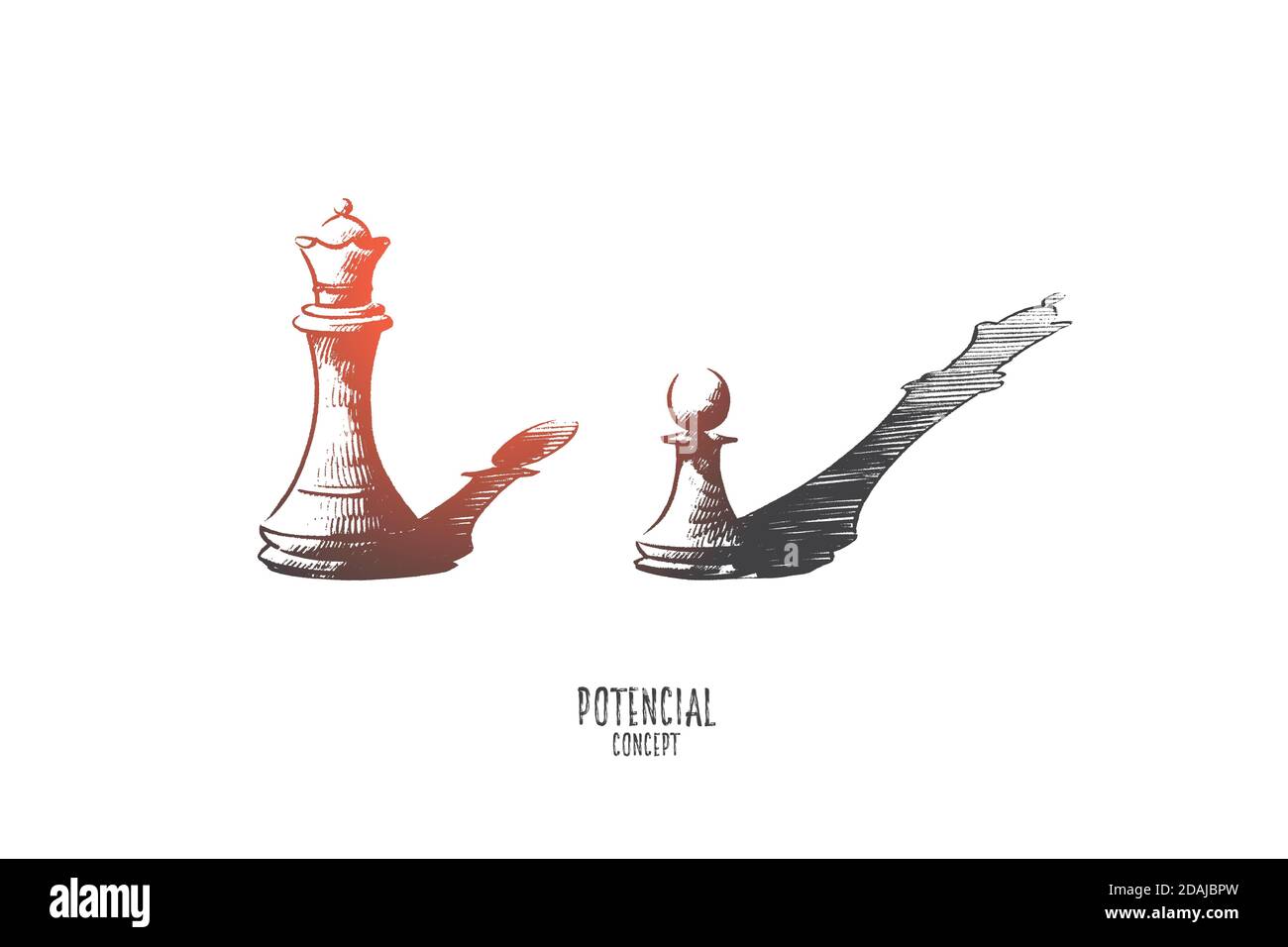 Potential concept. Hand drawn isolated vector Stock Vector Image & Art ...