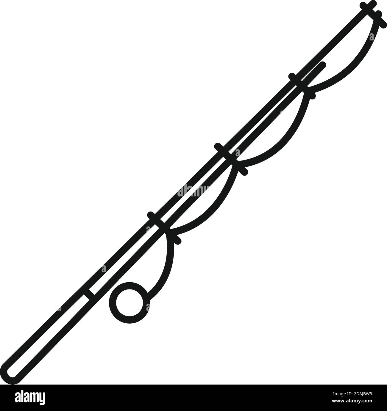 Fishing rod extreme icon, outline style Stock Vector Image & Art - Alamy
