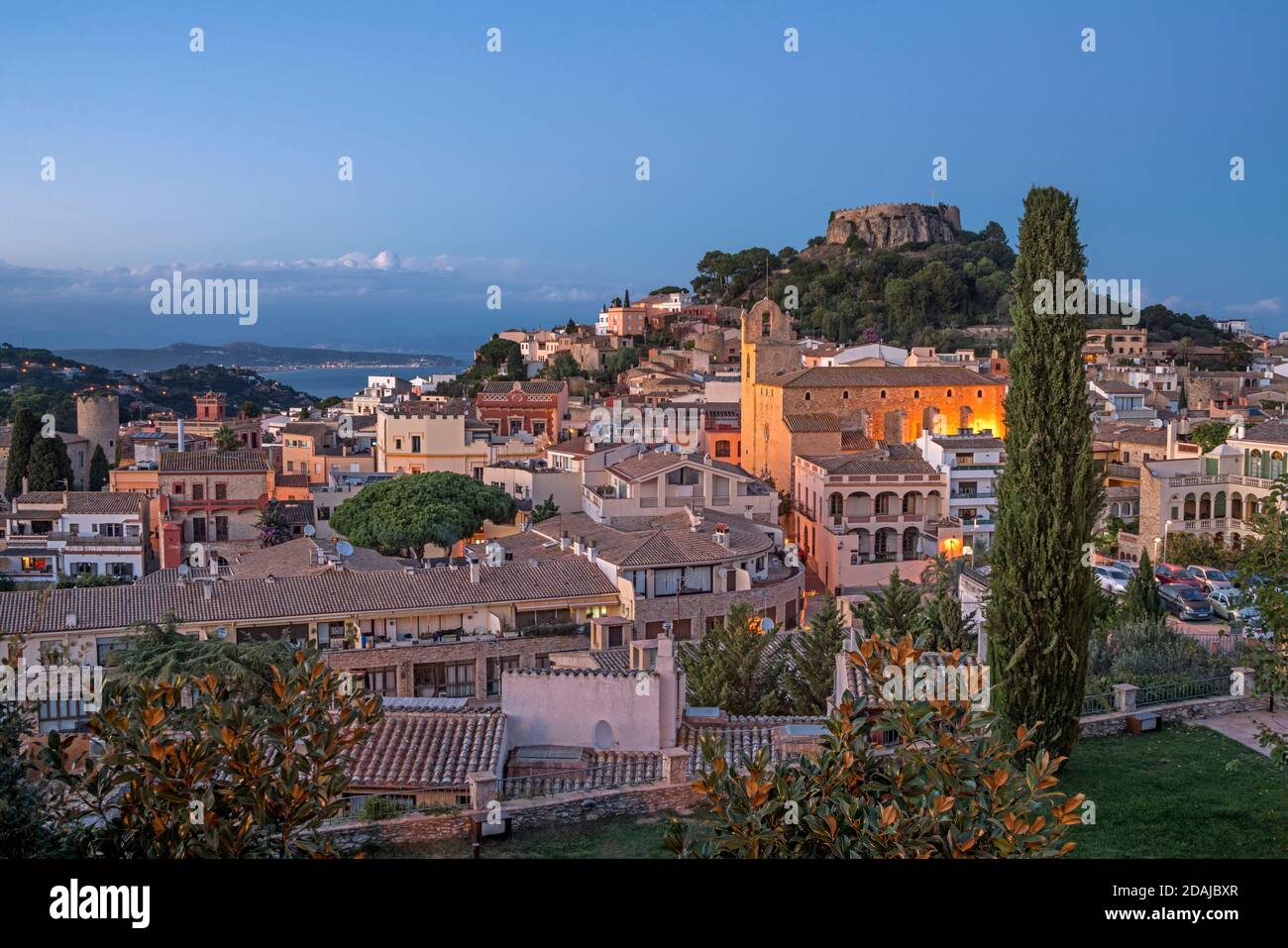 CASTLE RUINS OLD TOWN BEGUR COSTA BRAVA CATALONIA SPAIN Stock Photo - Alamy