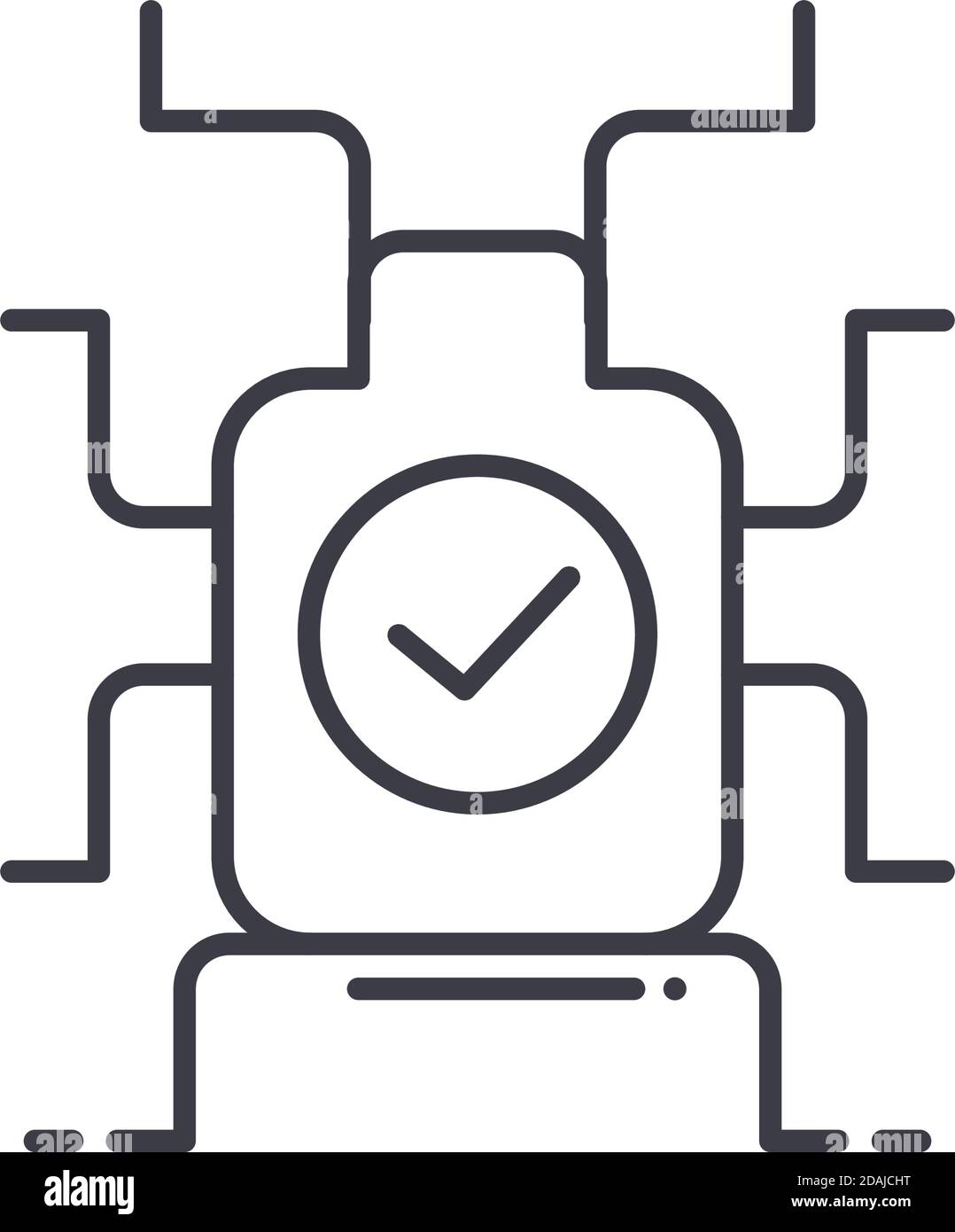 Bug Fixing Icon Linear Isolated Illustration Thin Line Vector Web Design Sign Outline