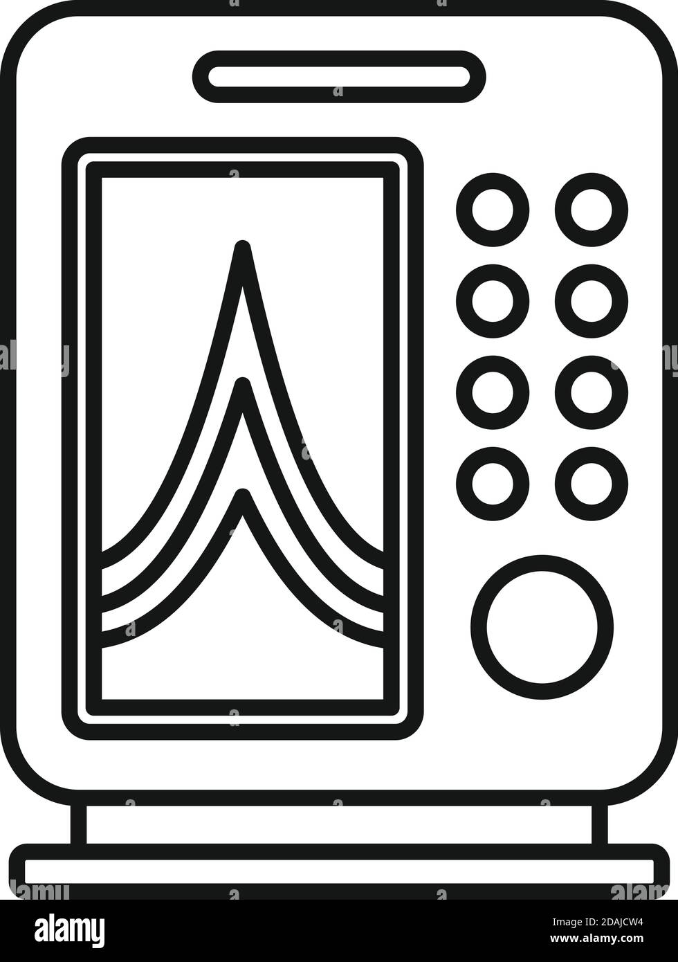 Instrument echo sounder icon, outline style Stock Vector Image & Art ...