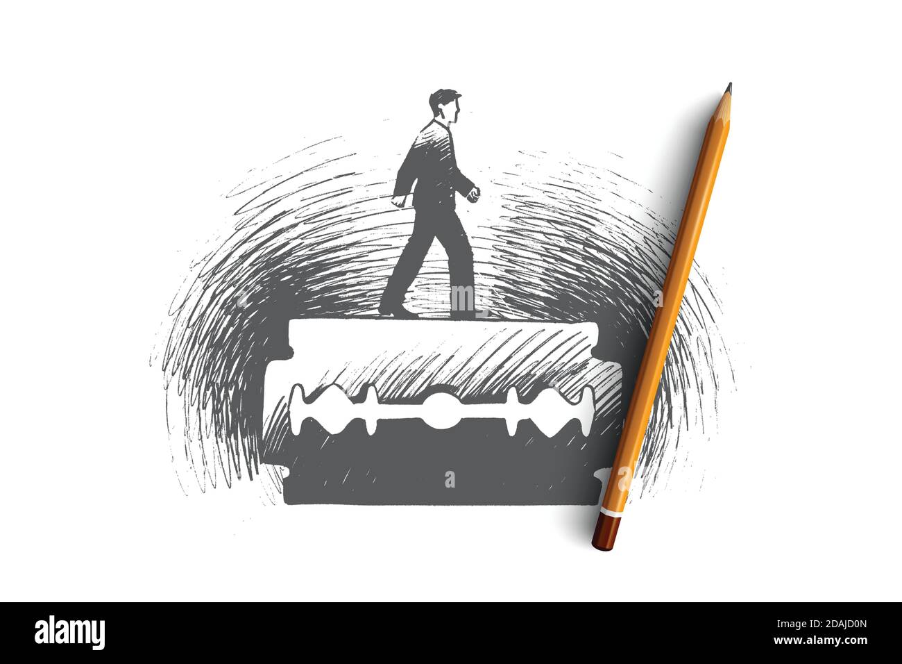 Danger concept. Hand drawn isolated vector Stock Vector Image & Art - Alamy