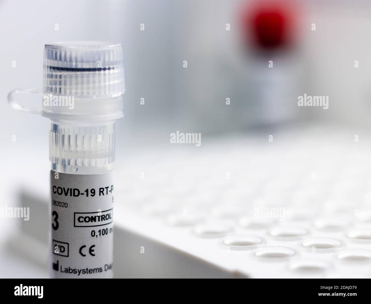 Wroclaw, Poland - November 13 2020: Tubes containing reagents for RT ...