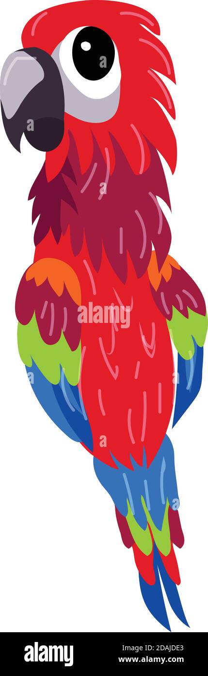 Red parrot icon, cartoon style Stock Vector Image & Art - Alamy