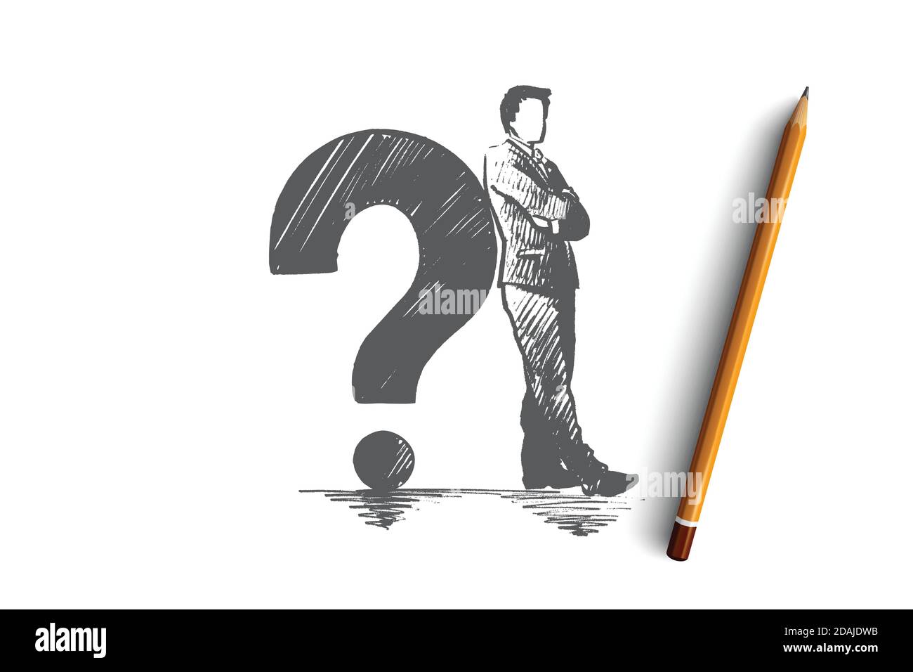 Problem concept. Hand drawn isolated vector Stock Vector Image & Art ...