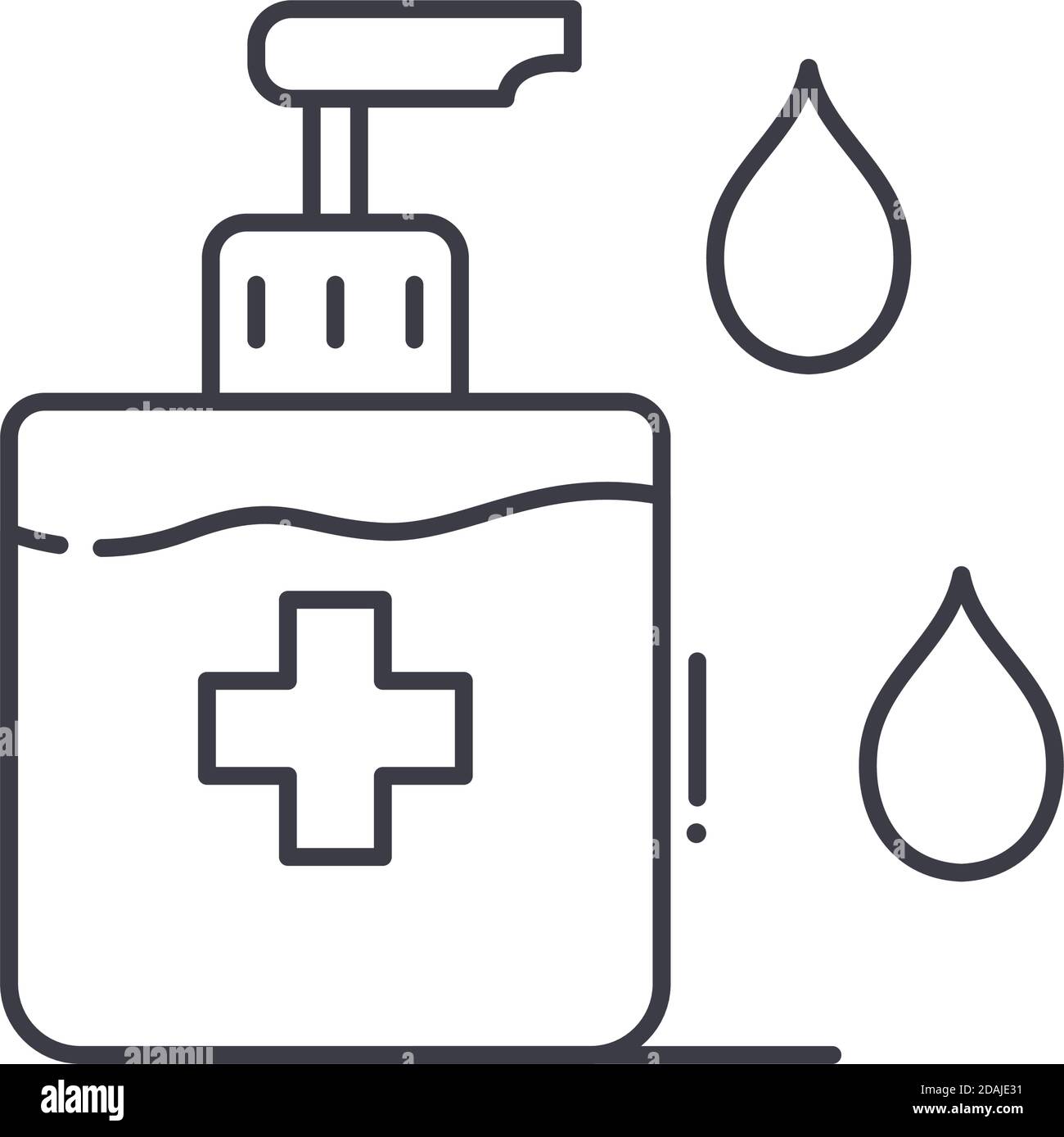 Body lotion icon, linear isolated illustration, thin line vector, web ...