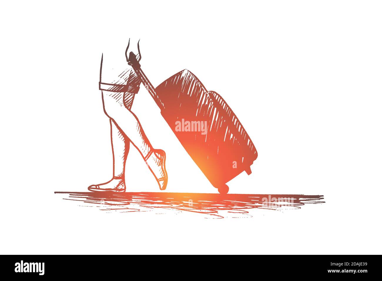 Travel time concept. Hand drawn isolated vector Stock Vector Image ...