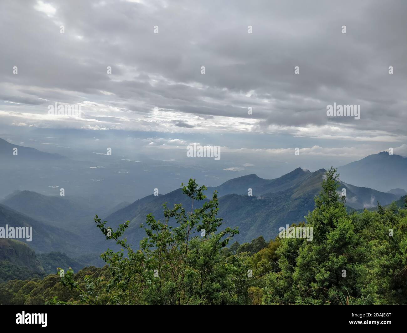 Epic Areal mountain top view from coakers walk in kodaikanal Stock ...