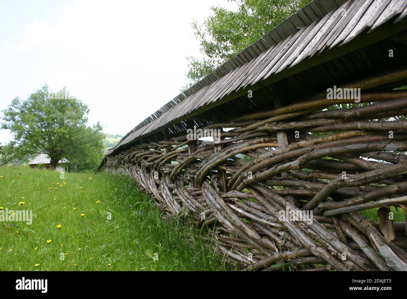 Beautiful wattle fence in Romania's countryside Stock Photo - Alamy