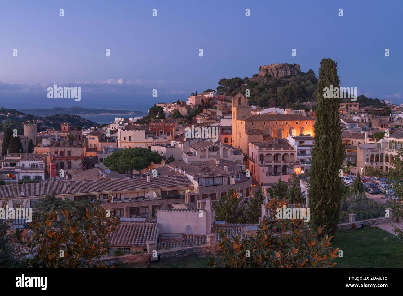 CASTLE RUINS OLD TOWN BEGUR COSTA BRAVA CATALONIA SPAIN Stock Photo - Alamy