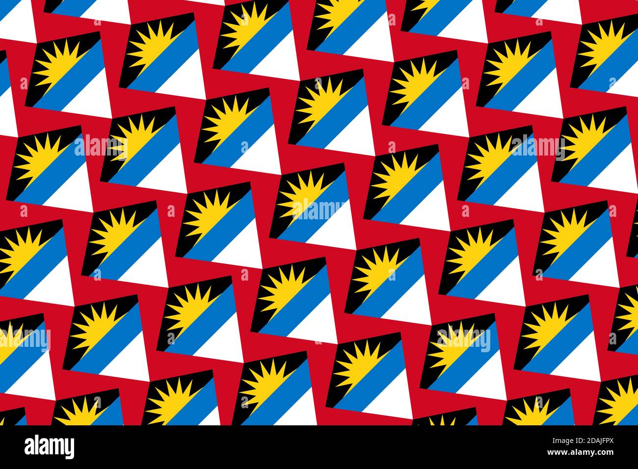 Simple geometric pattern in the colors of the national flag of Antigua ...