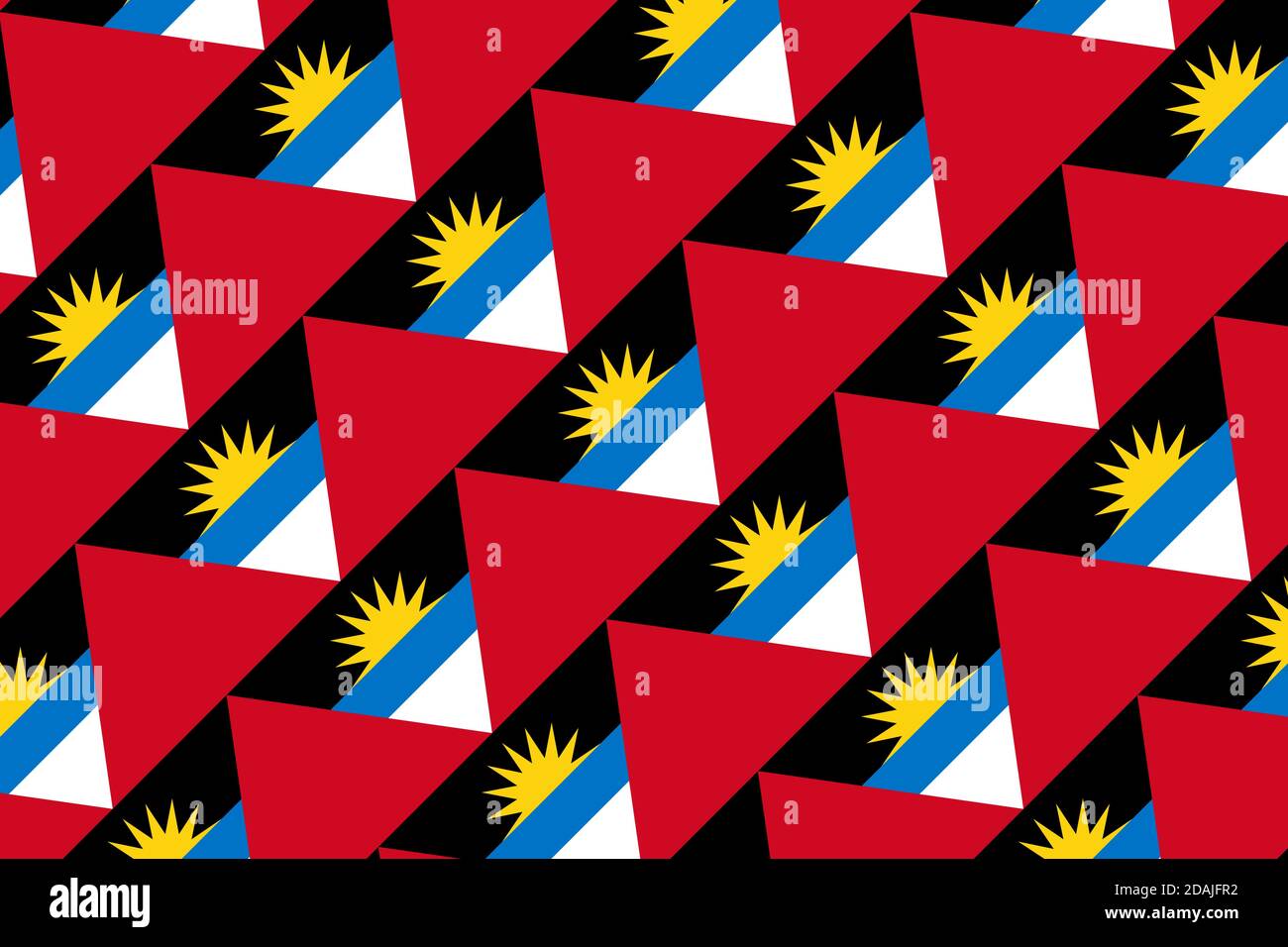 Simple geometric pattern in the colors of the national flag of Antigua ...