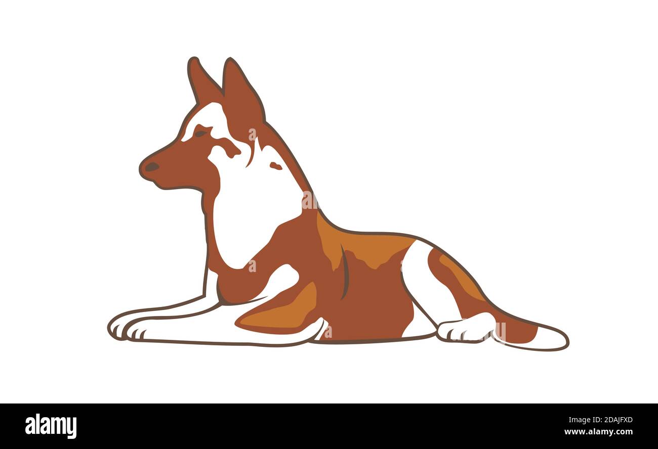 Sitting dog character illustration vector eps format, suitable for your ...