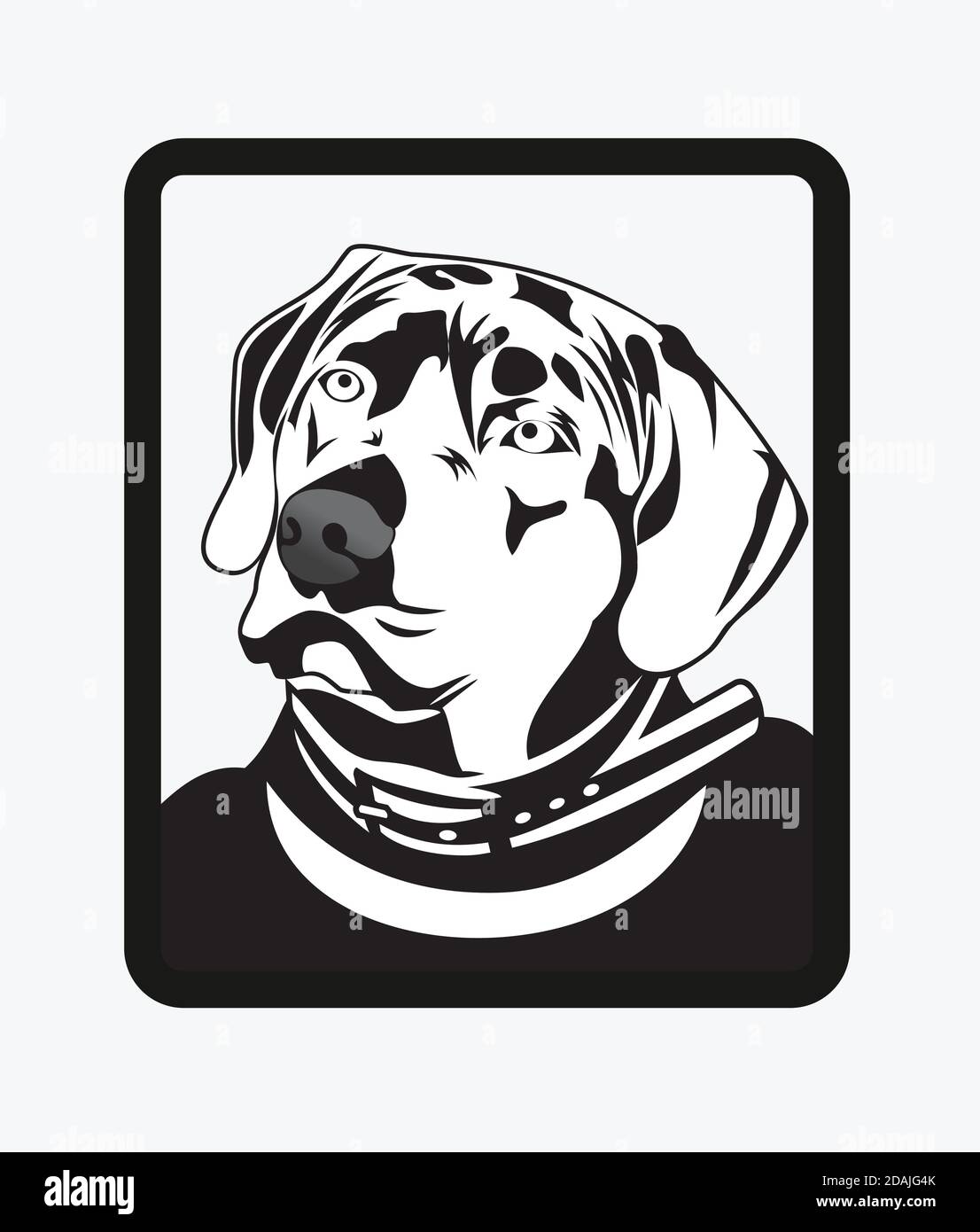 Vector design dog head logo character illustration vector eps format ...
