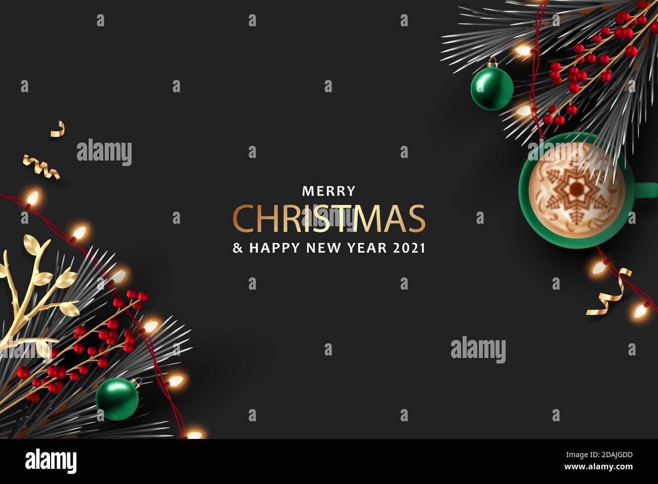 New year christmas cup Stock Vector Images - Alamy