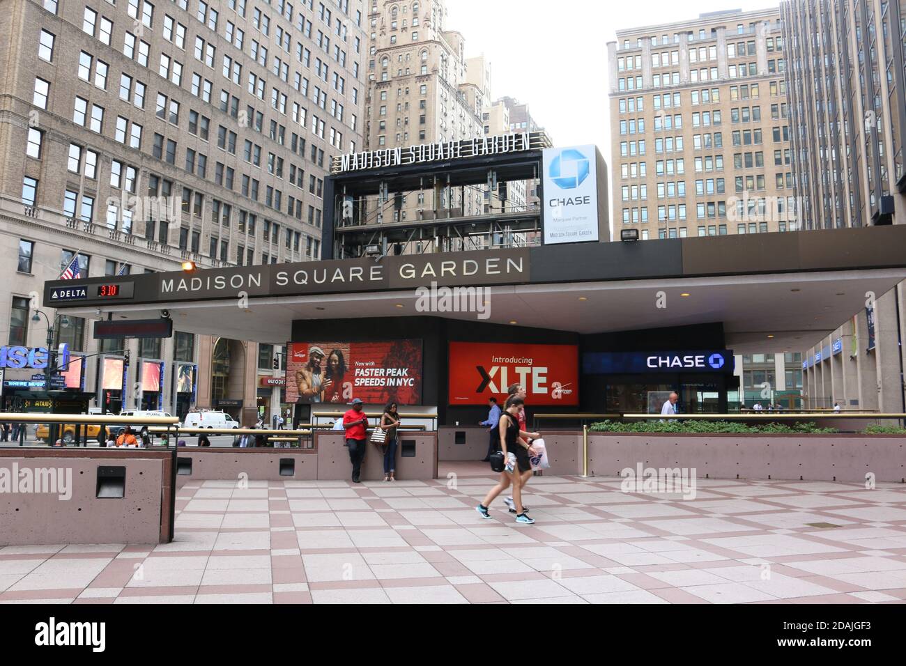 New York City,Usa - 20/08/2014: Entrance to MADISON SQUARE GARDEN in ...