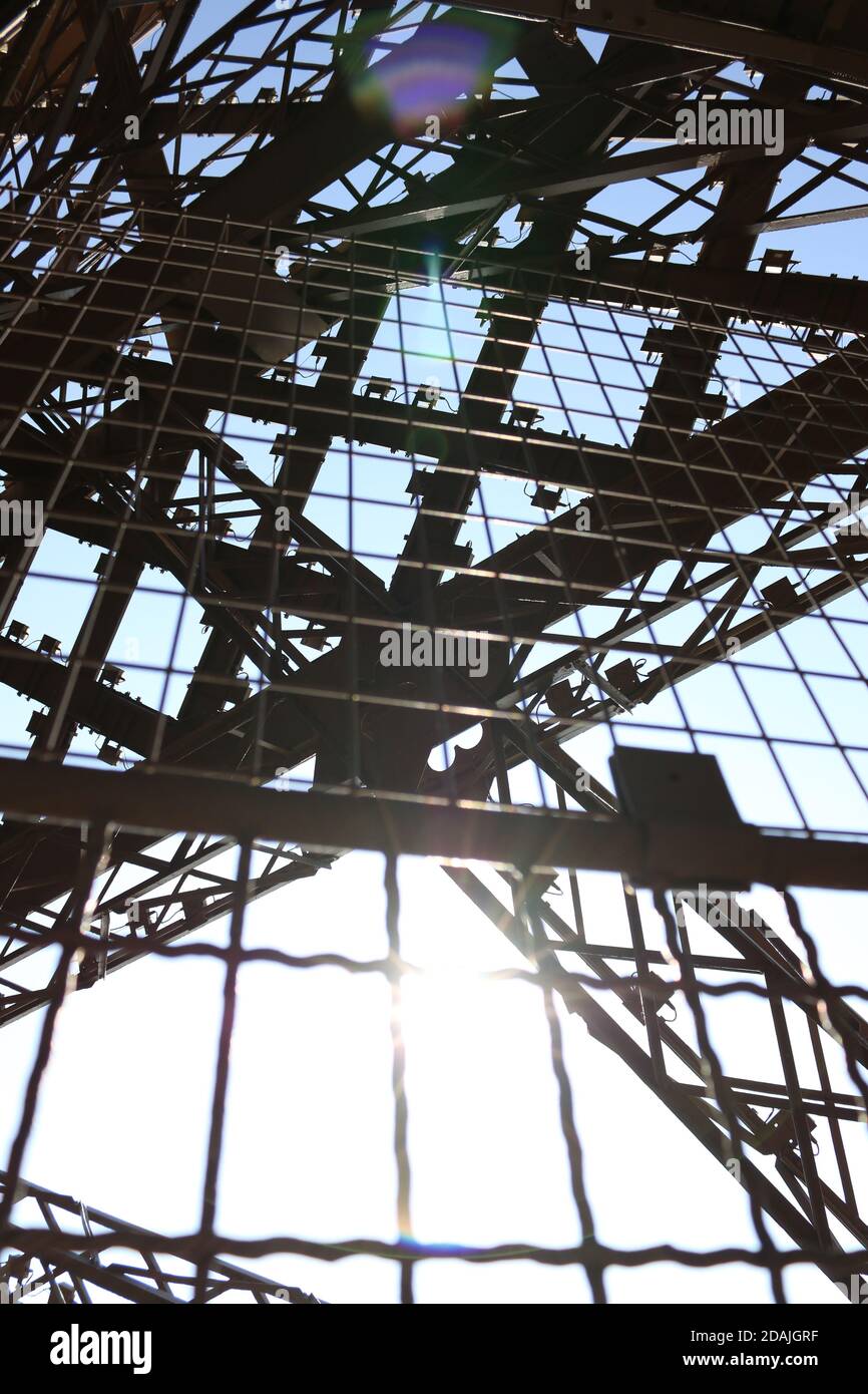 Inside the eiffel tower hi-res stock photography and images - Alamy