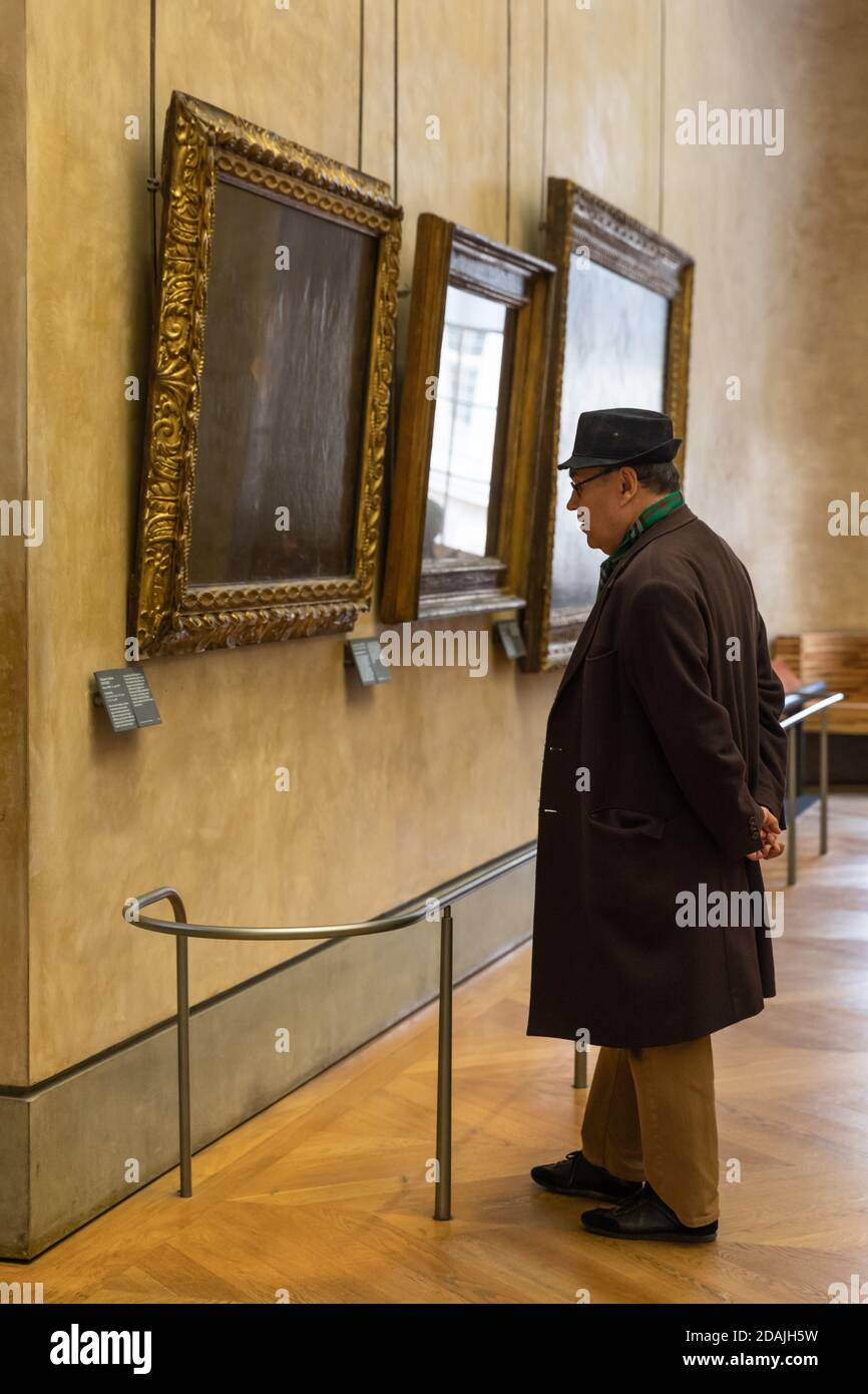 PARIS, FRANCE - Nov 08, 2017: Visitors at the Louvre Museum. Louvre is ...