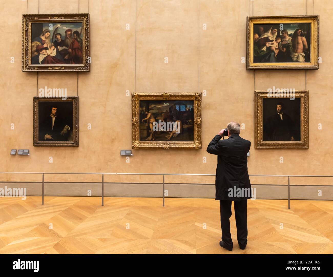 PARIS, FRANCE - Nov 08, 2017: Visitors at the Louvre Museum. Louvre is ...