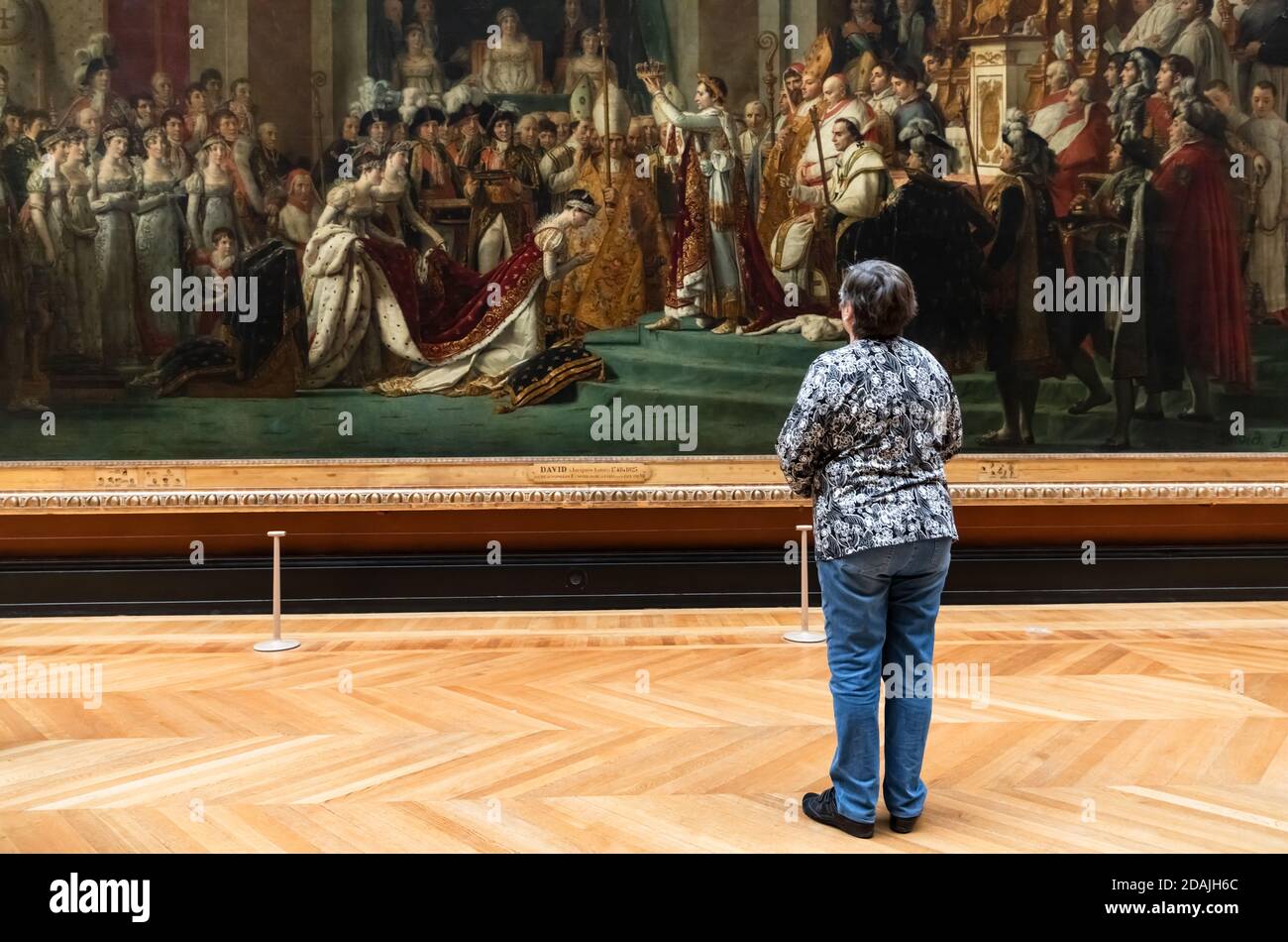 PARIS, FRANCE - Nov 08, 2017: Visitors at the Louvre Museum. Louvre is ...