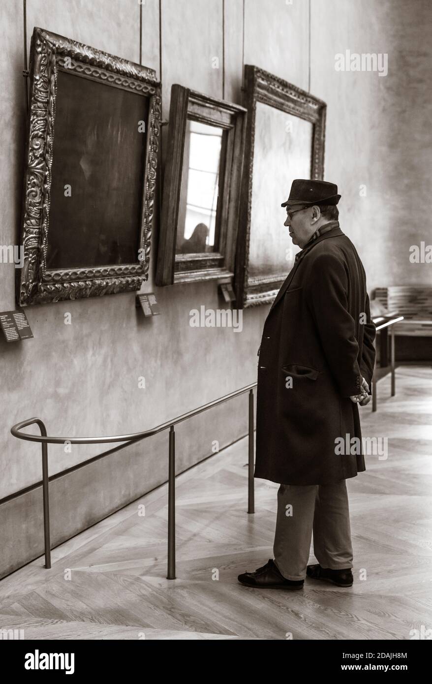 PARIS, FRANCE - Nov 08, 2017: Visitors at the Louvre Museum. Louvre is ...