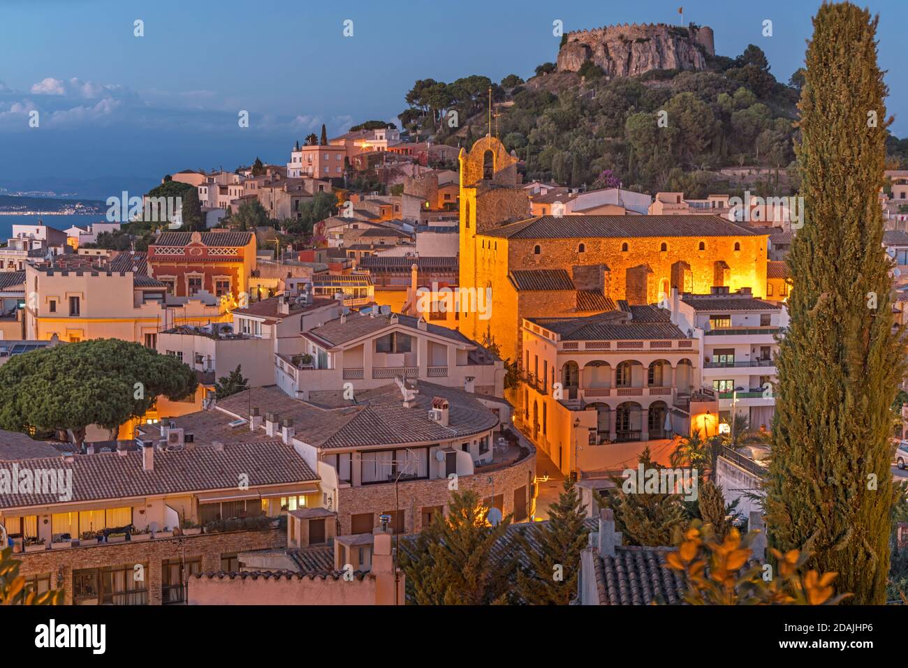 CASTLE RUINS OLD TOWN BEGUR COSTA BRAVA CATALONIA SPAIN Stock Photo - Alamy