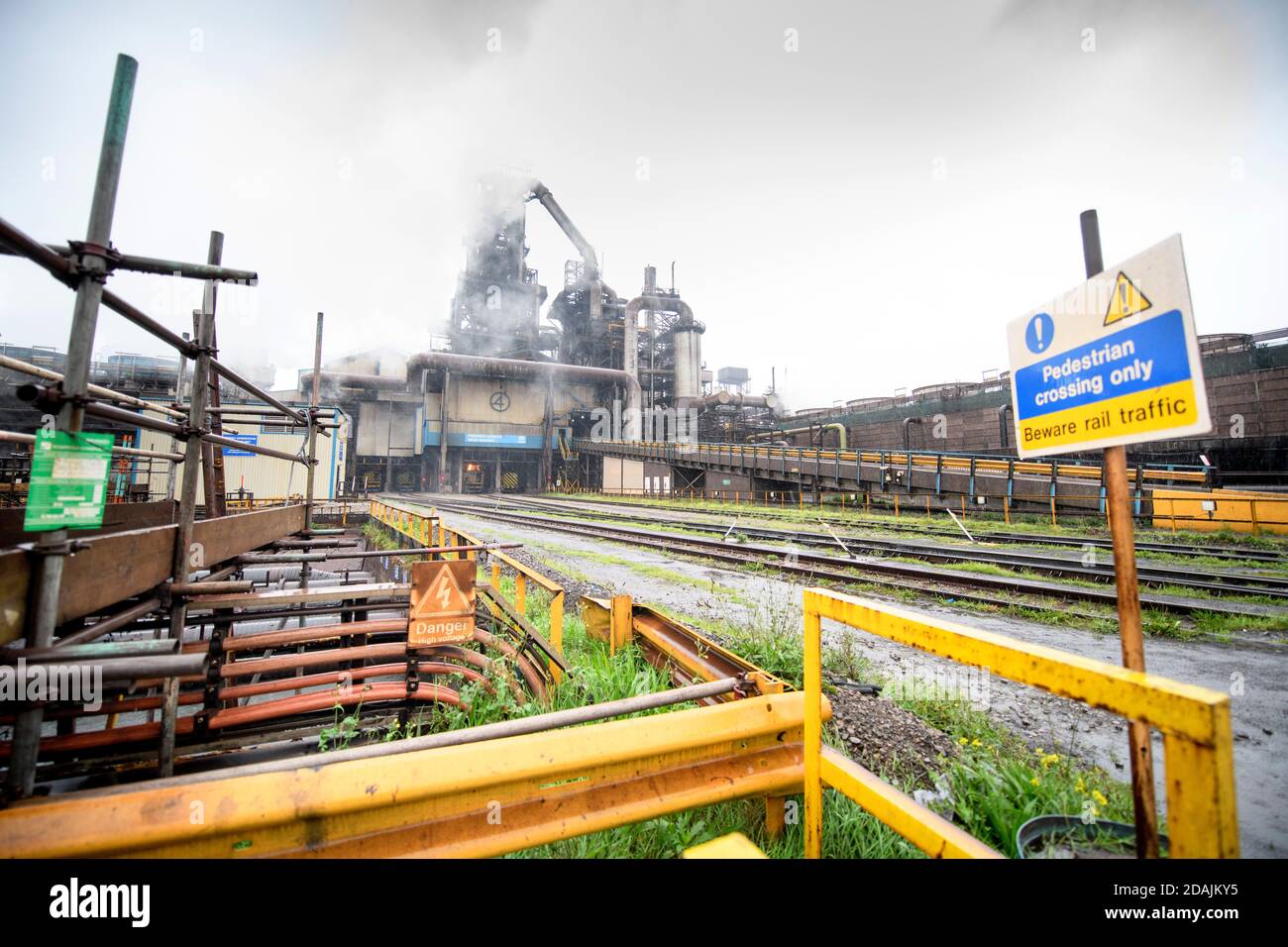 The Tata Steelworks in Port Talbot, South Wales - Blast Furnace 4 Stock ...