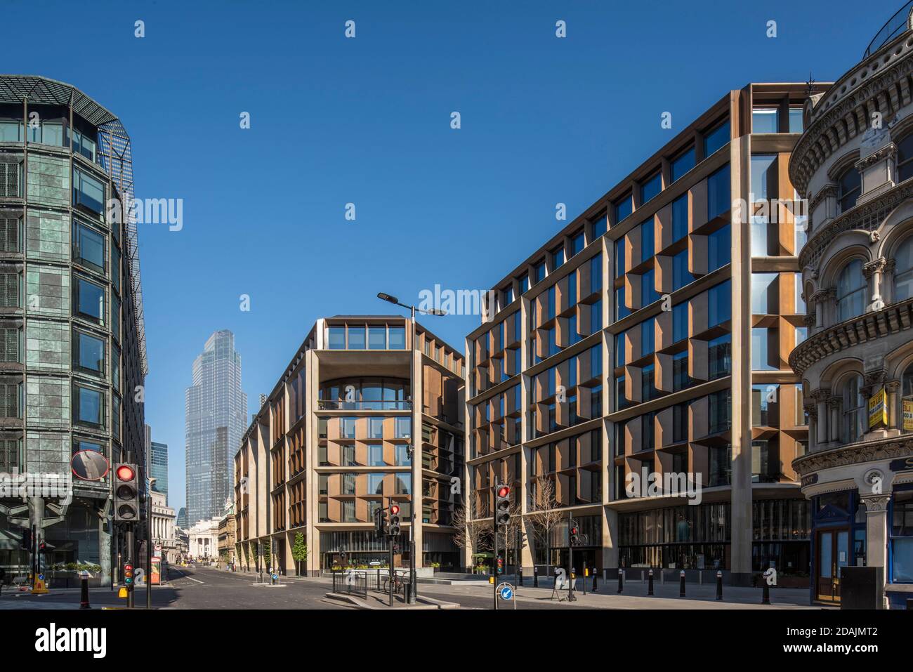 Oblique view of north west elevation, looking east along Queen Victoria ...