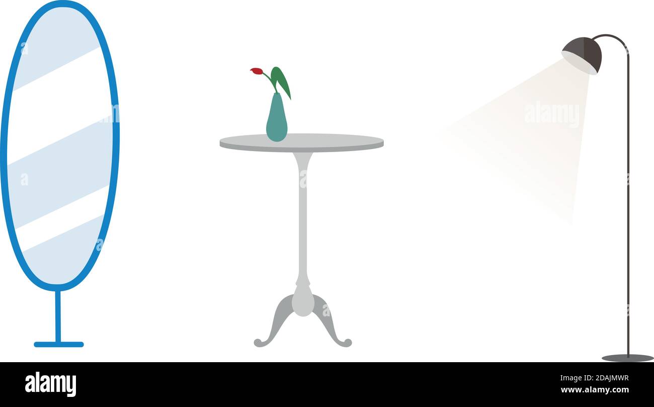 Home furniture flat objects set Stock Vector Image & Art - Alamy