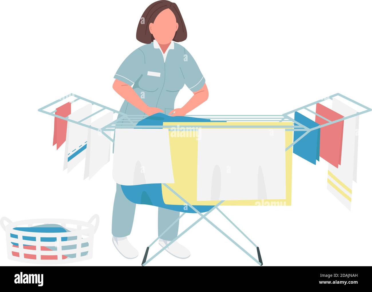 Laundry employee Stock Vector Images - Alamy