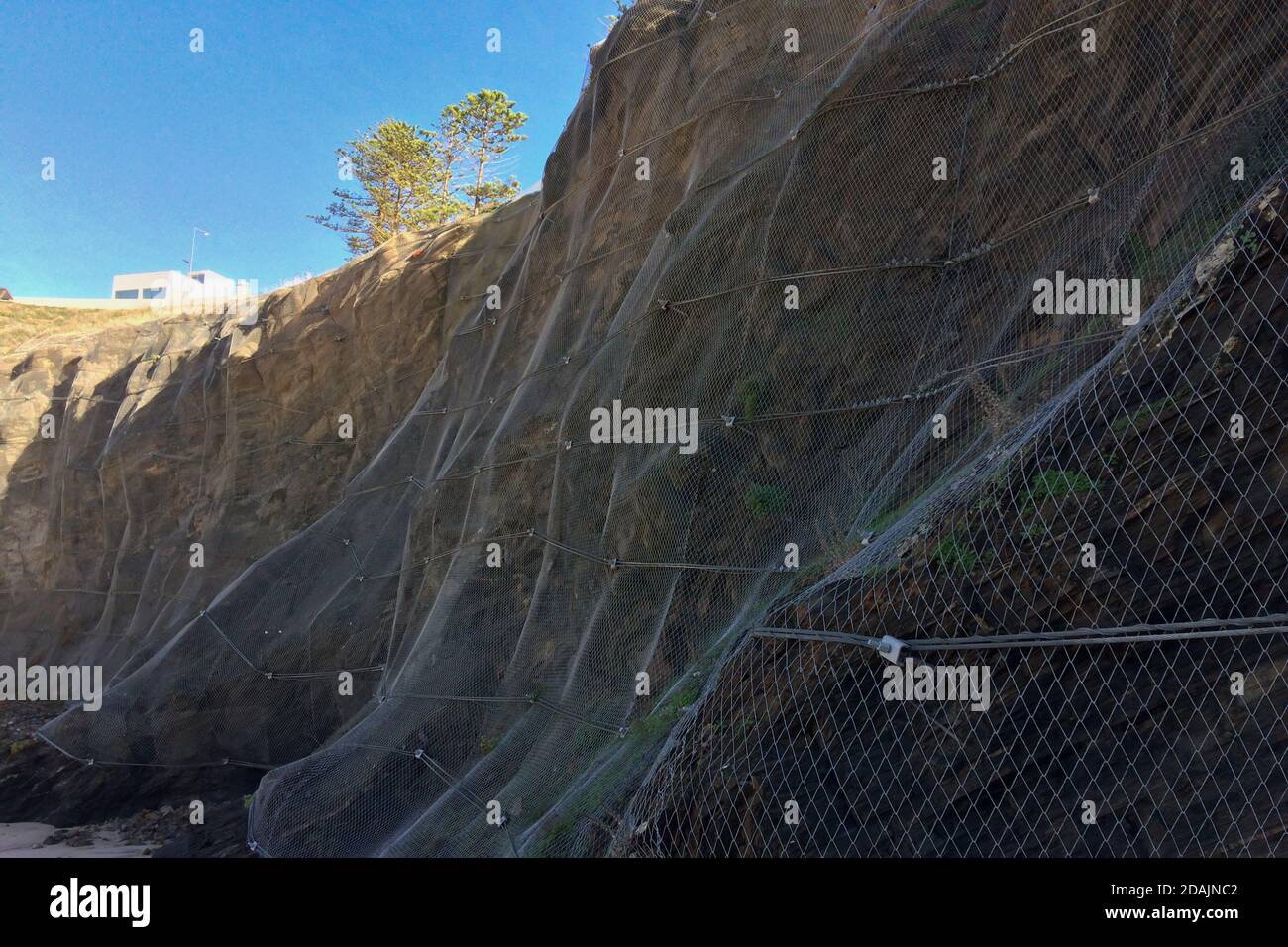 metal mesh to hold stones, breakage and safety net, means to prevent ...