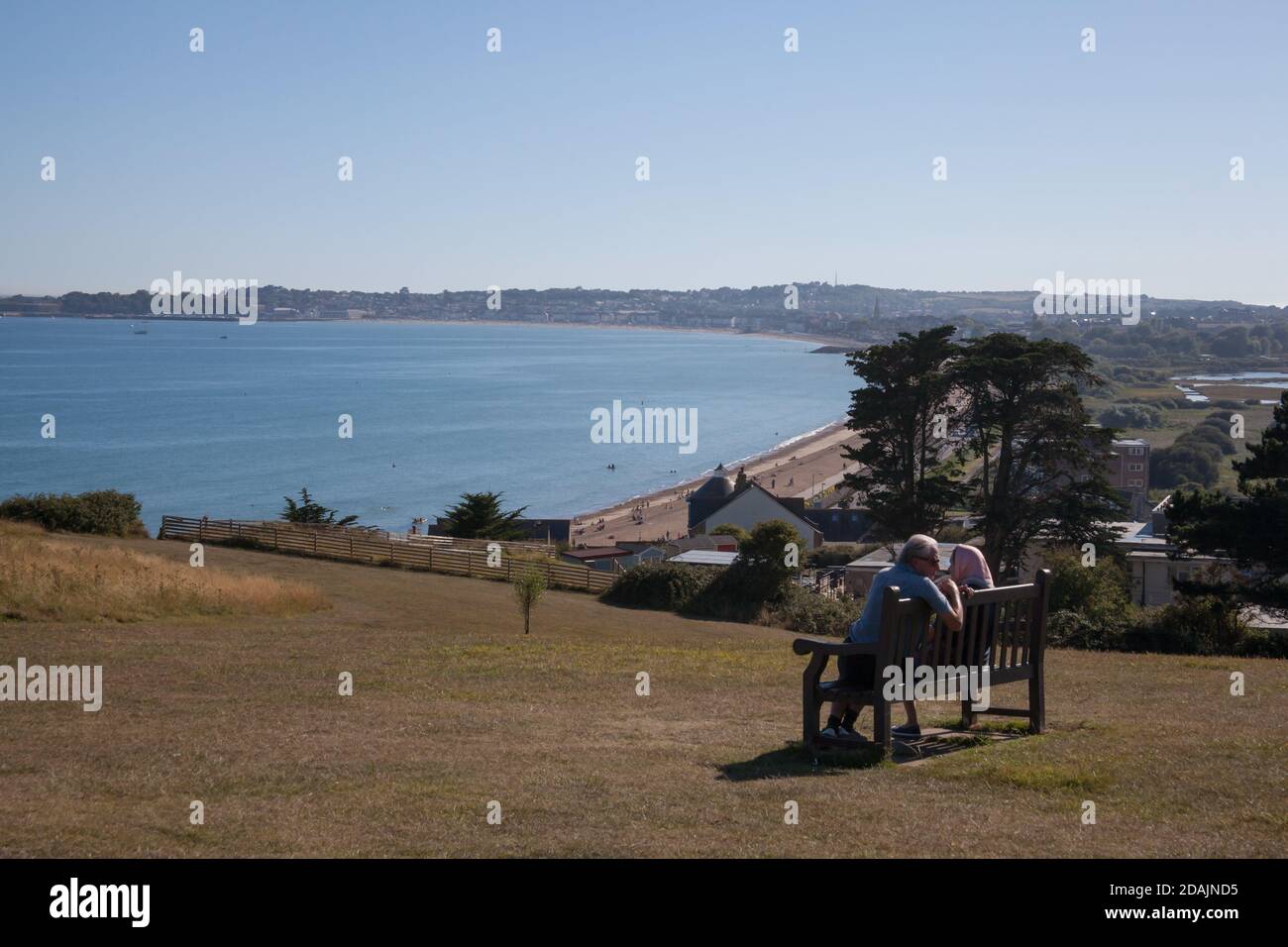Views of Overcombe Beach from Furzy Cliff in Dorset in the UK Stock ...