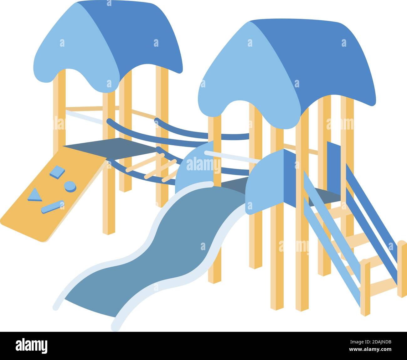 Playground children slide object Stock Vector Image & Art - Alamy