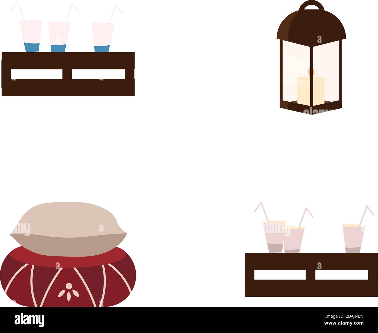 Outdoor leisure flat objects set Stock Vector Image & Art - Alamy