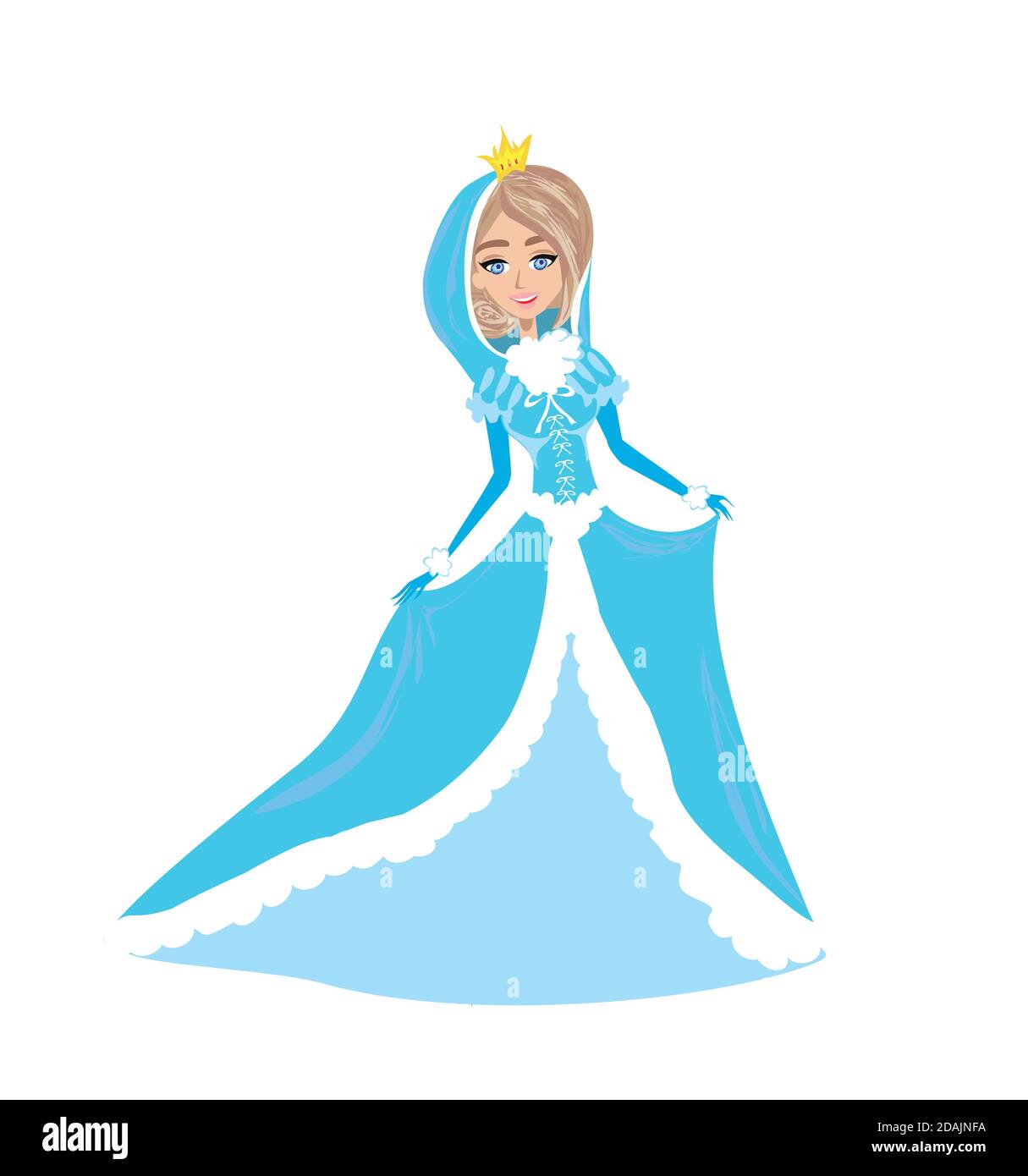 Beautiful winter princess character isolated from background Stock ...
