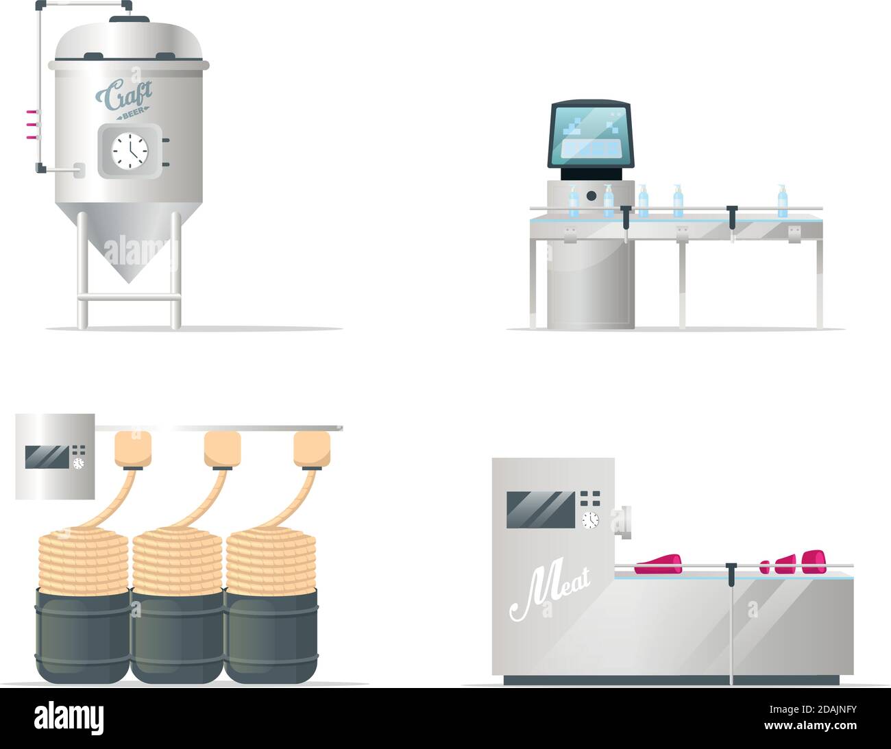 Meat processing equipment Stock Vector Images - Alamy