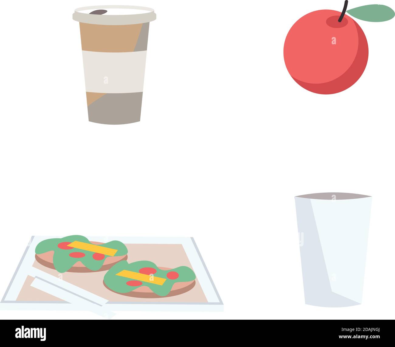 Snacks and drinks objects set Stock Vector Image & Art - Alamy