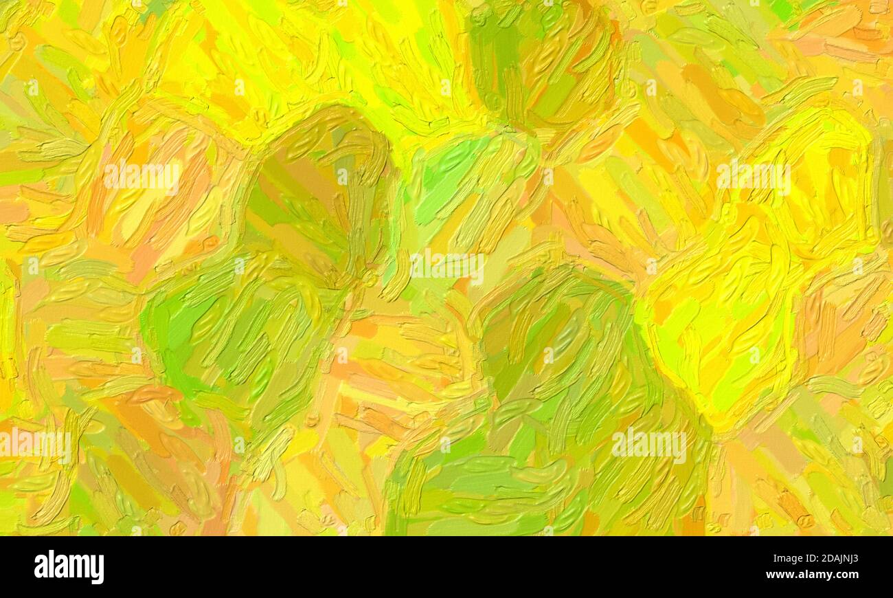 Lemon green large color variation impasto background, digitally created ...