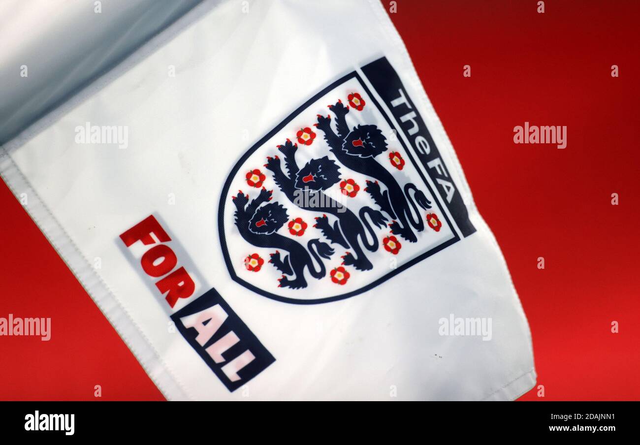 A view of an FA flag during the international friendly at Wembley ...