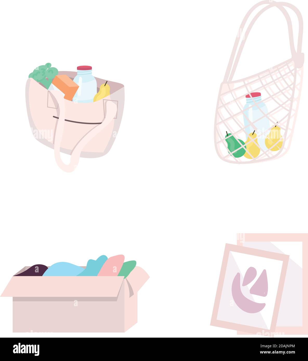 Reusable mesh shopping bag Stock Vector Images - Alamy