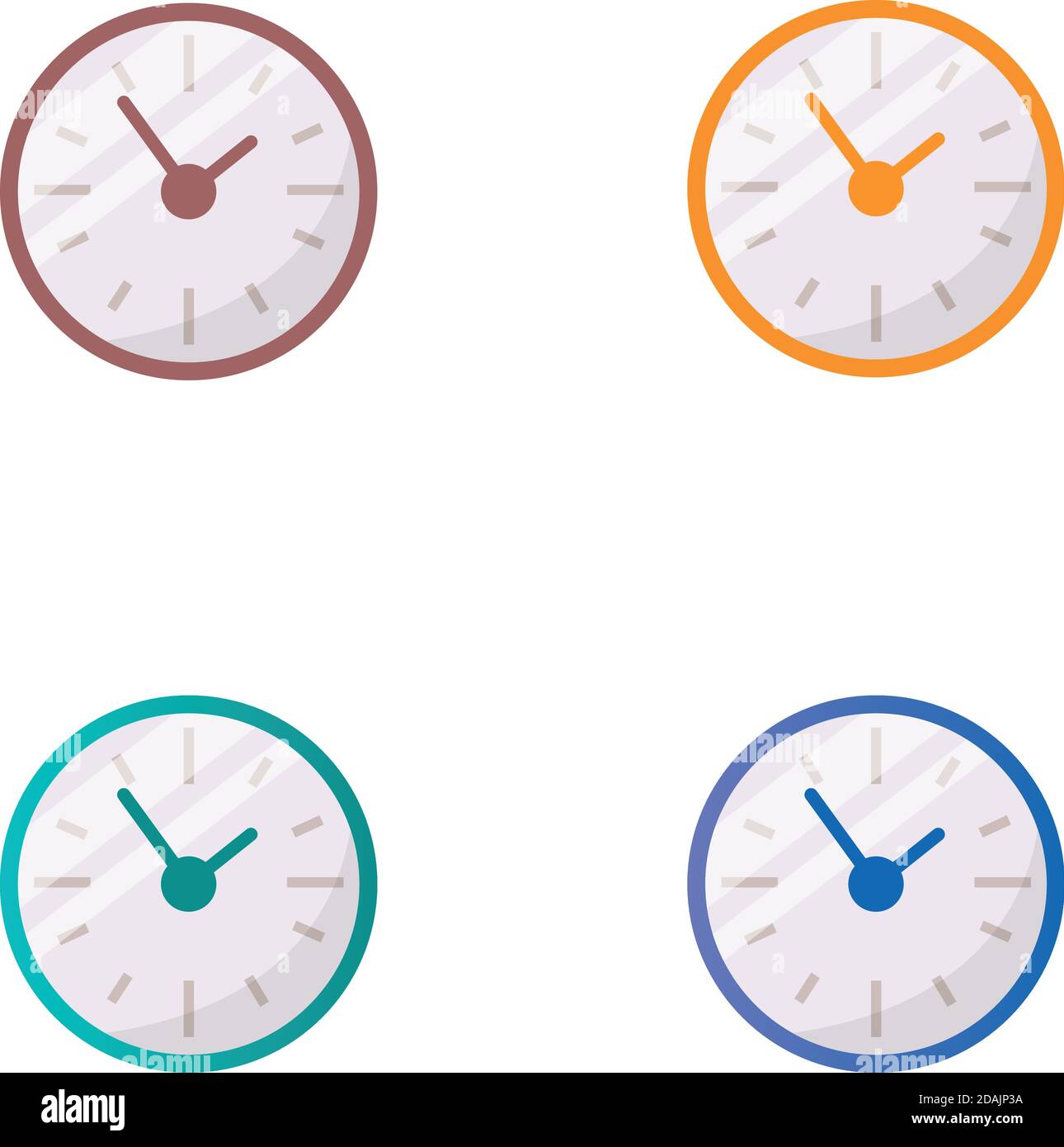 Cartoon clocks clipart hi-res stock photography and images - Alamy