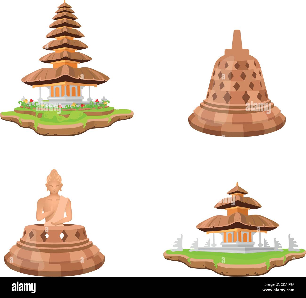 Ancient temples bali Stock Vector Images - Alamy