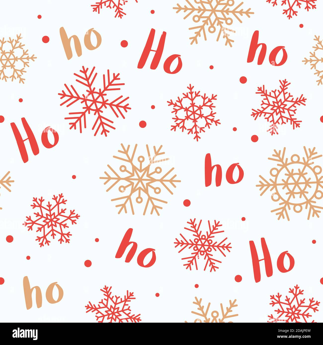 Ho-ho-ho christmas pattern with lettering and snowflakes. Vector ...